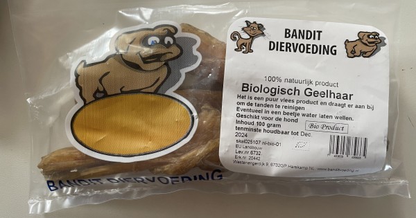Bandit Snack Bio Rundernekspier (Geelhaar) - Cool4pets - natuurwinkel ...